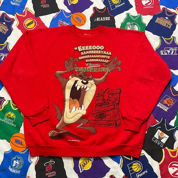 Vintage | Sweaters | Vintage Looney Tunes Taz Sweatshirt | Poshmark